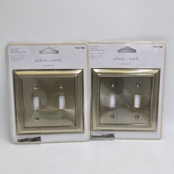 Allen & Roth | Accents | Allen Roth Double Toggle Wall Plate Antique ...
